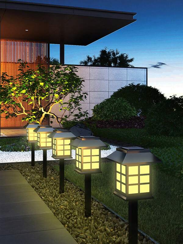 2pcs Solar Powered Waterproof Outdoor Lights With Led Landscape ...