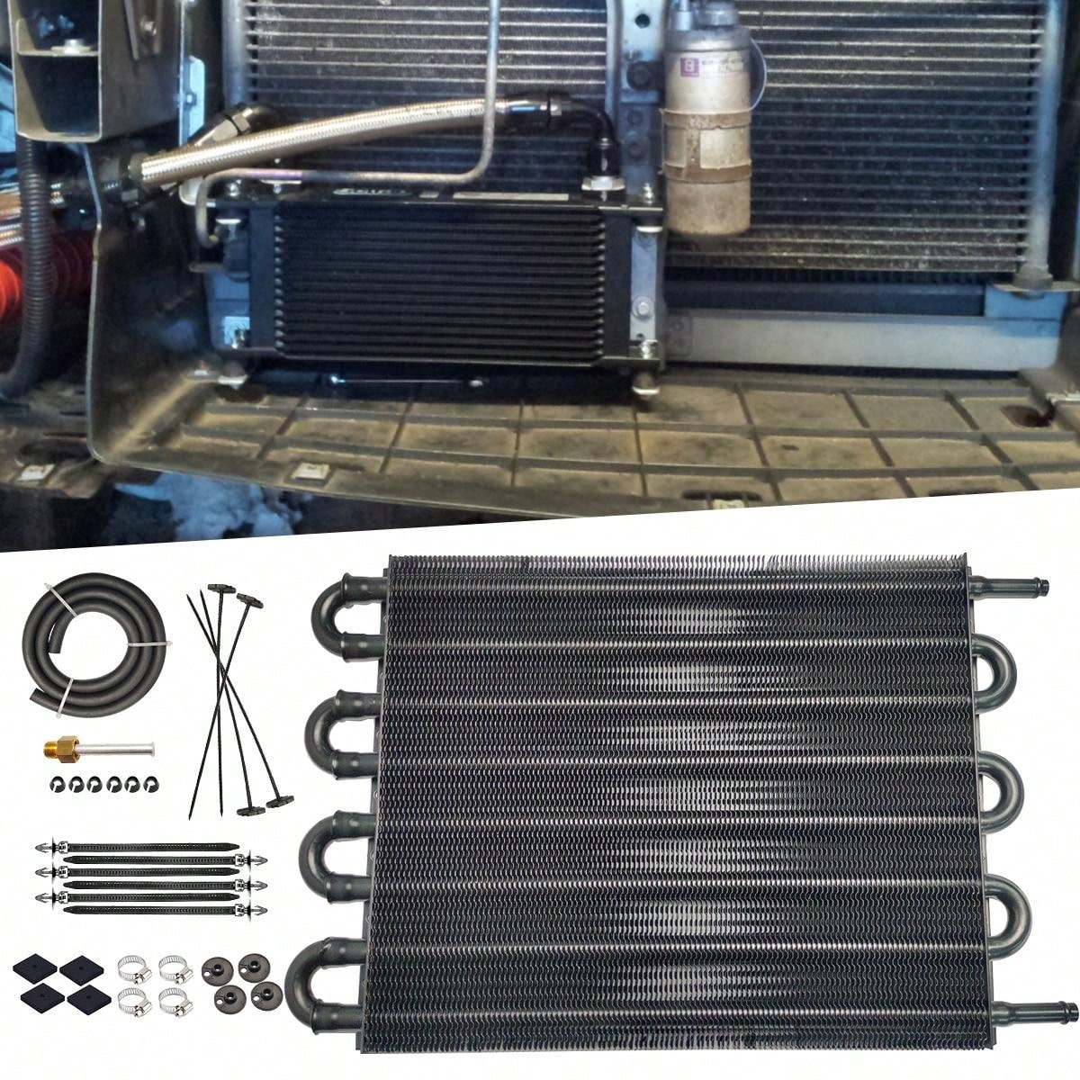 8 Row 6 Row 4 Row Aluminum Remote Transmission Oil Cooler Auto-Manual ...