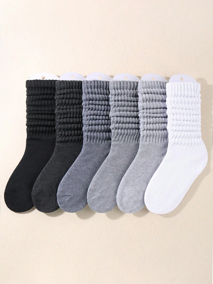 6pairs Women's Fall Winter Slouch Knit Socks Women Scrunch Socks Women ...