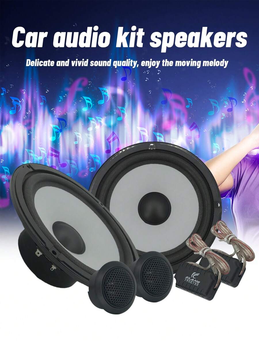 1 Conjunto BEMINES KL-A650 Alto-falante Coaxial de Carro em Liga de ...