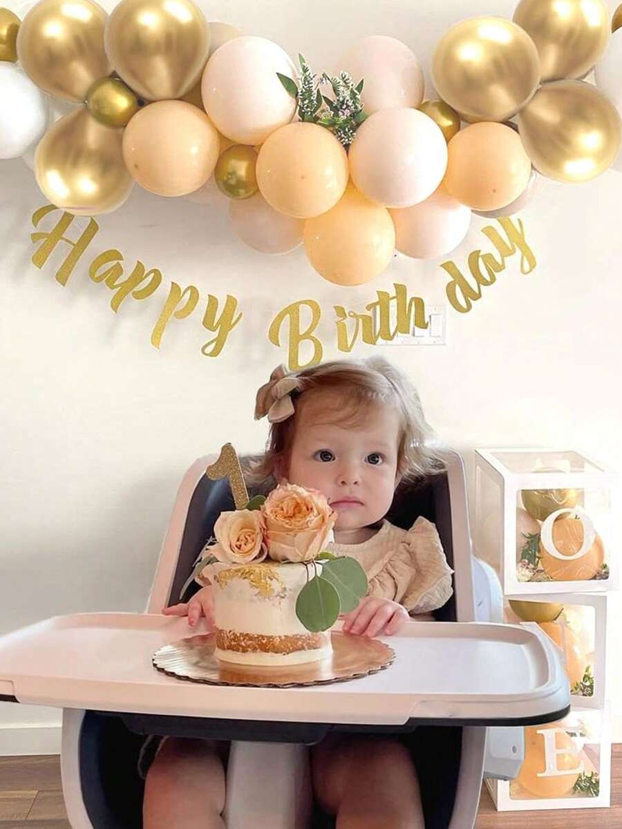 Skin Color, Gold, And White Neutral Balloons, 51pcs 10 Inch Neutral ...