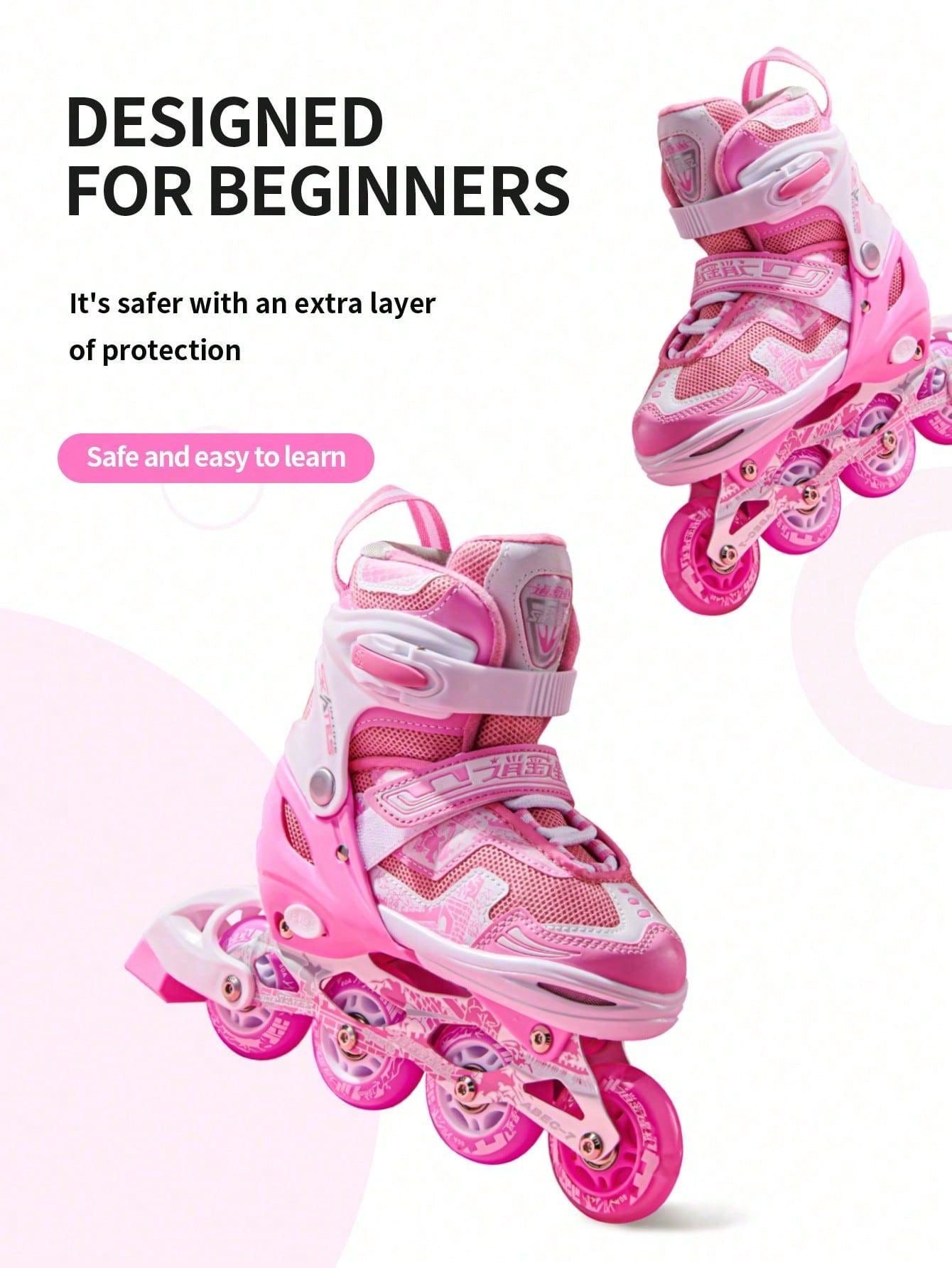 Free Star Adjustable Professional Inline Skates, High Elastic Flashing ...