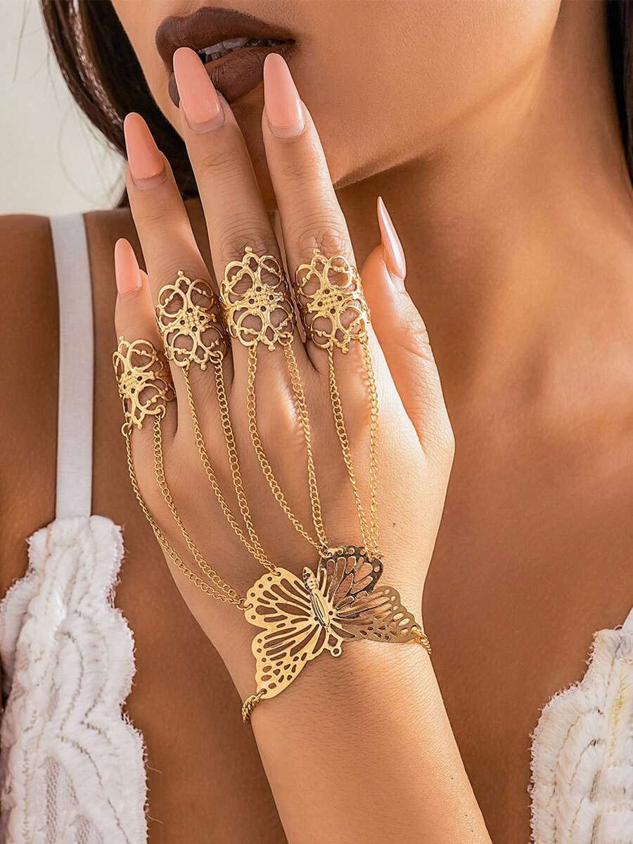Butterfly Design Fashionable Finger Chain Bracelet | SHEIN USA