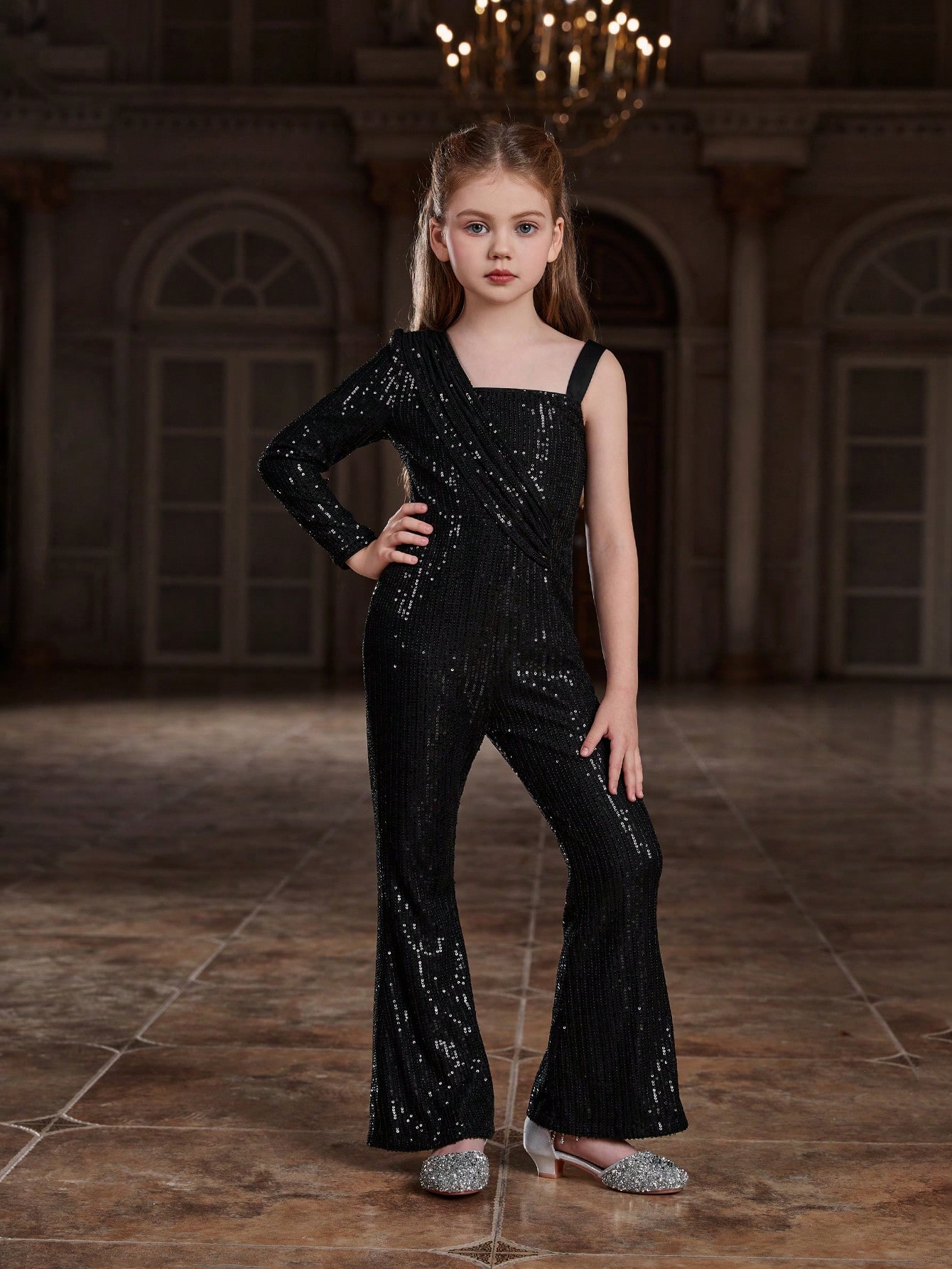 Mono Con Purpurina Y Escote Asimétrico Para Niñas Tween | Moda de Mujer ...