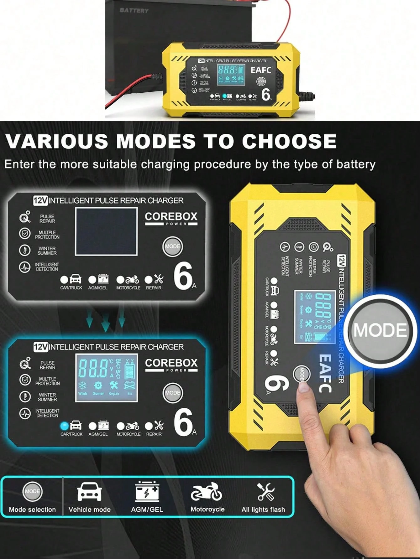Auto Batterij Opladers , 12 V Slim Automatisch Batterij Opladers ...