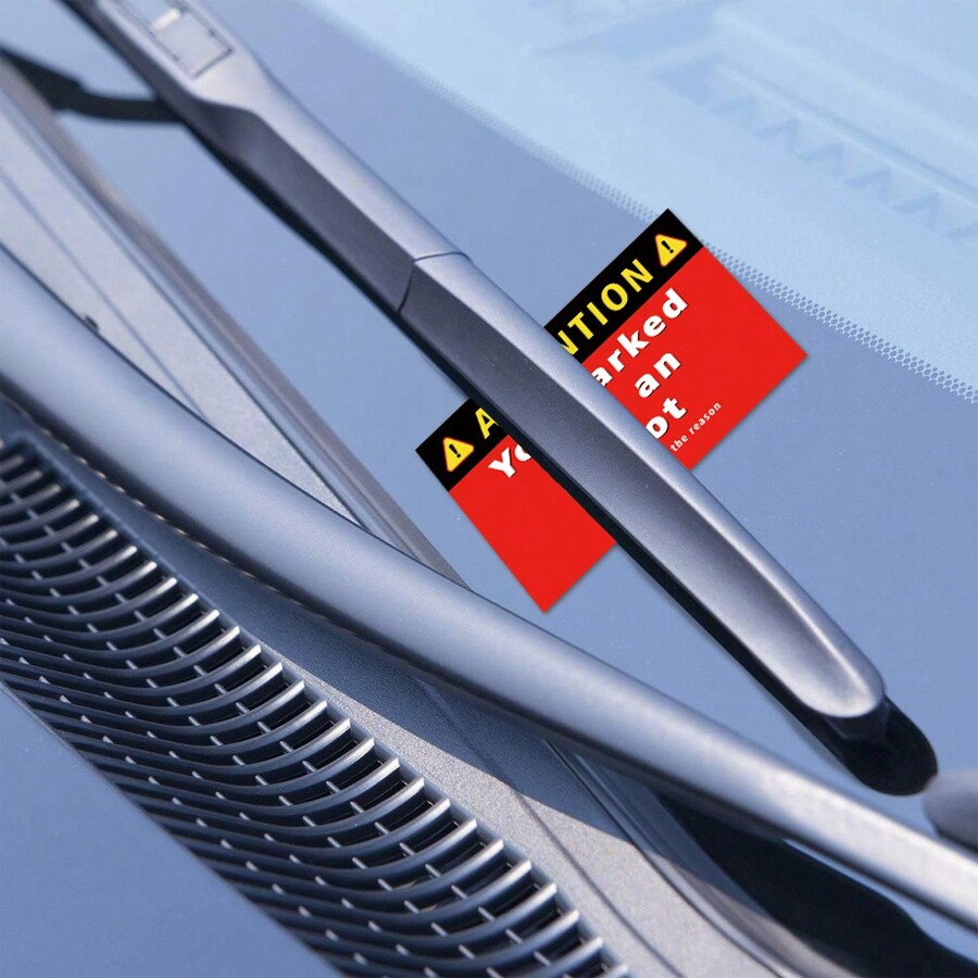 50pcs Funny Parking Violation Cards - 'you Park Like An Idiot' Sticker ...