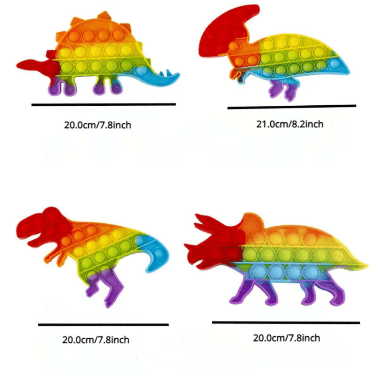 1pcs Dinosaur Sensory Pop Fidget Toy,Pop Bubble Popper Its Fidget Toys ...