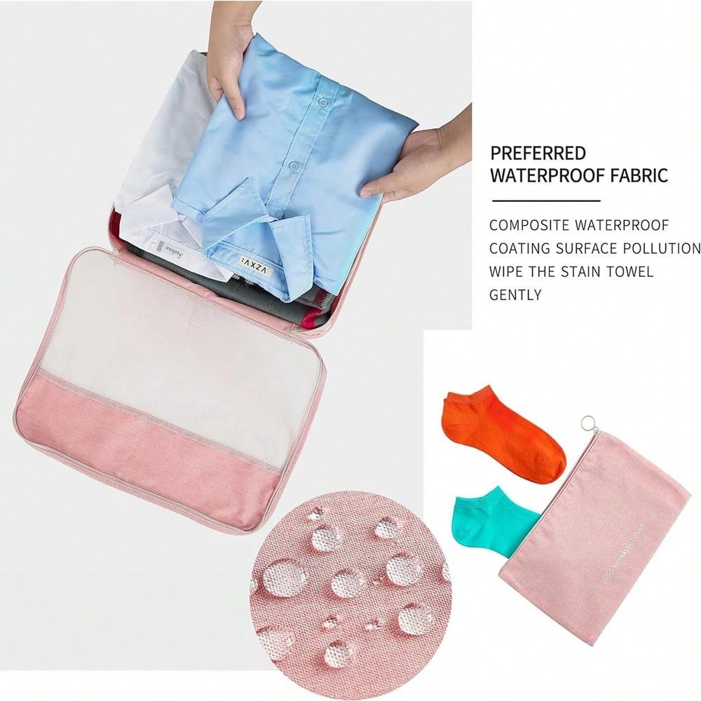 7-Piece Travel Packing Organizer Set For Business Trip, Luggage Sorting ...