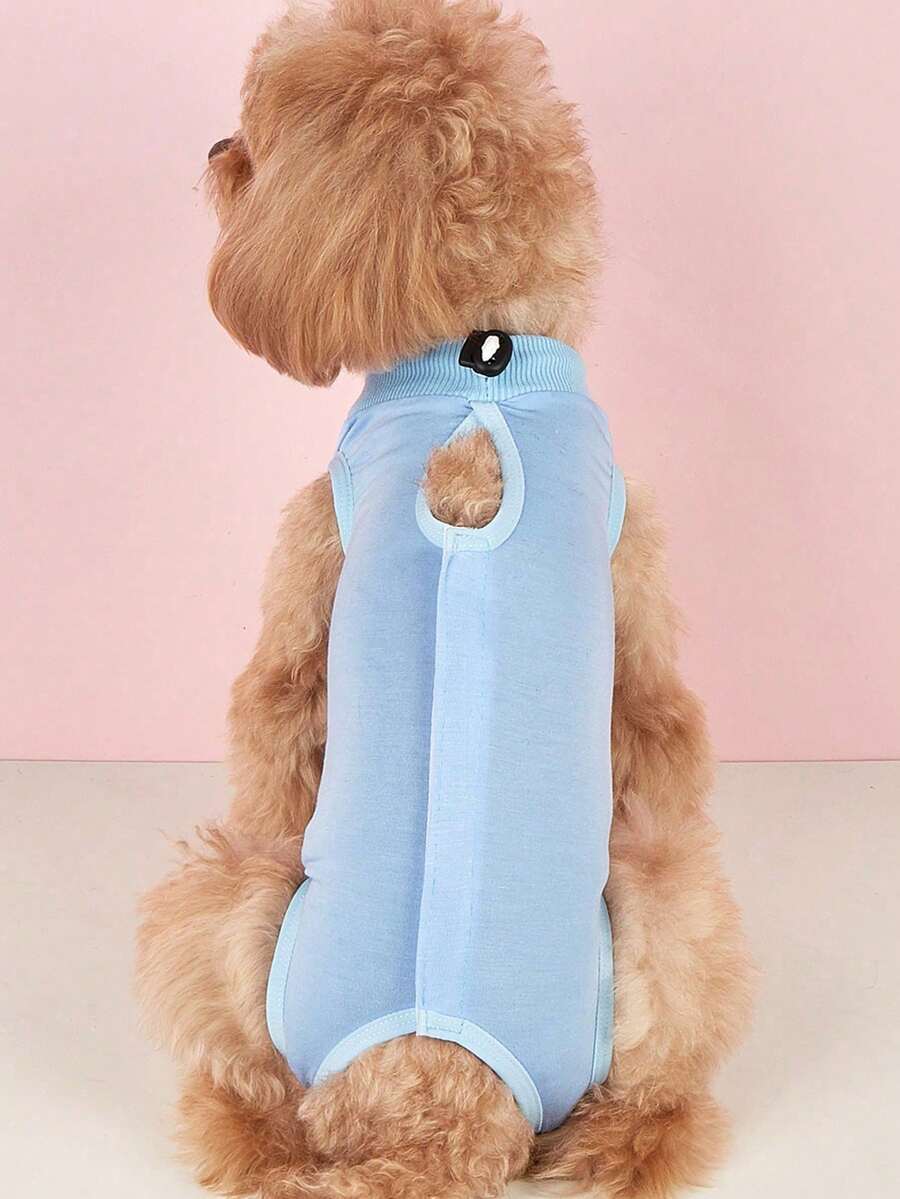 1pc Solid Color Pet Neutering Recovery Suit, Soft And Comfortable ...