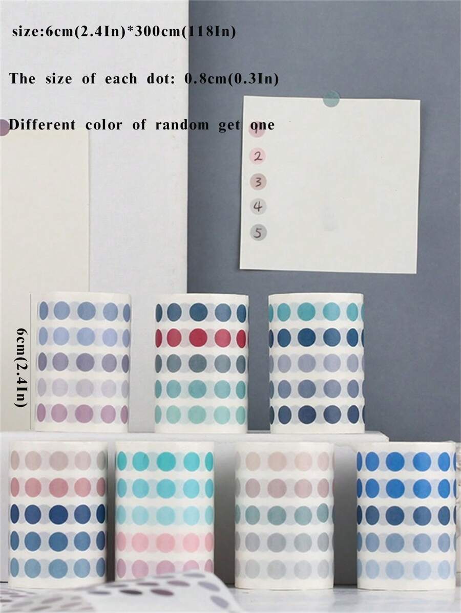 Salt Style Circle Stickers, Gentle Time Series, Colorful Basic Polka ...