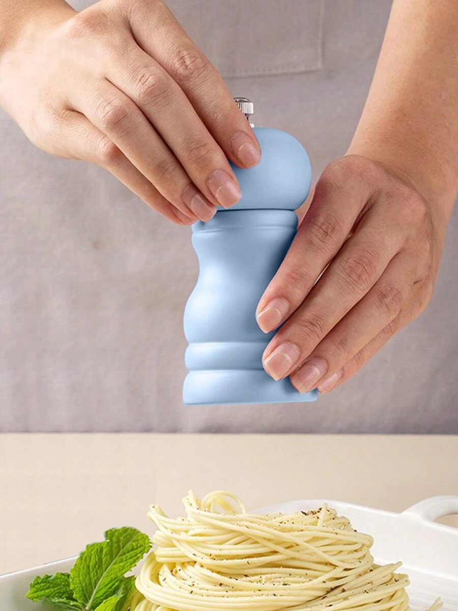 1pc 4-inch Wooden Pepper Mill Grinder, Black Pepper And Sichuan Pepper ...