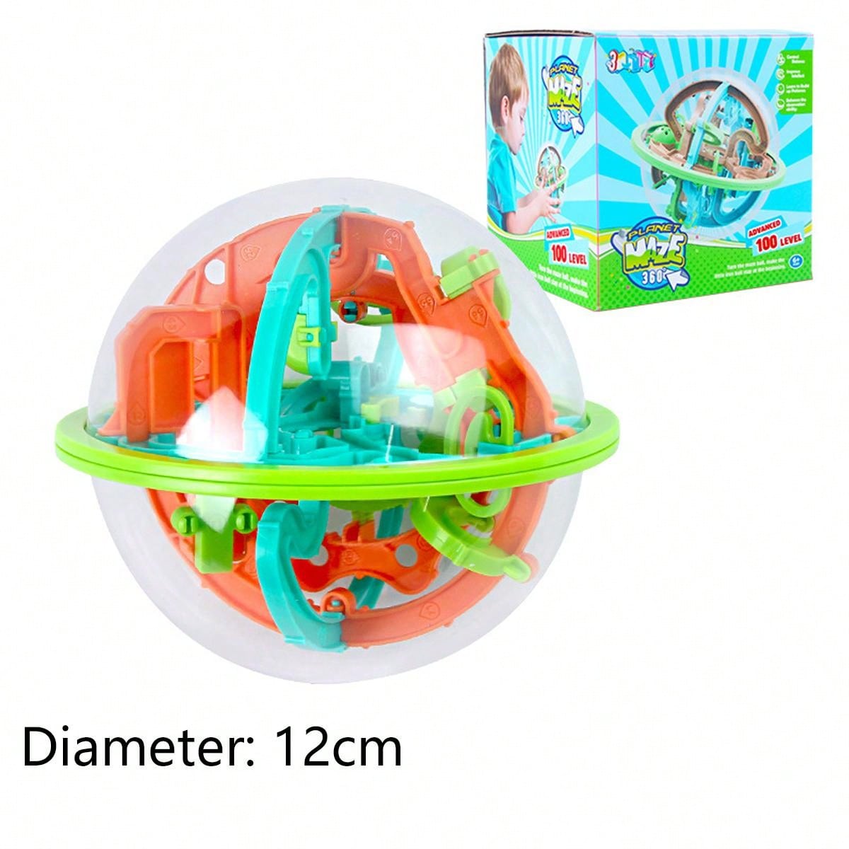 1pc Challenge Intelligence Labyrinth Ball Maze Ball Puzzle Game Toy ...