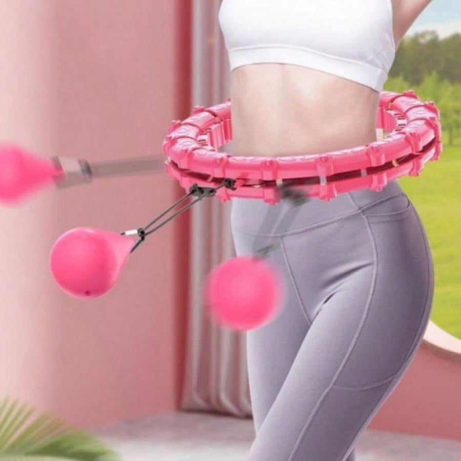 One Purple Smart Massage Hula Hoop, Detachable Weighted Fitness Hula Hoop With Gravity Ball ...