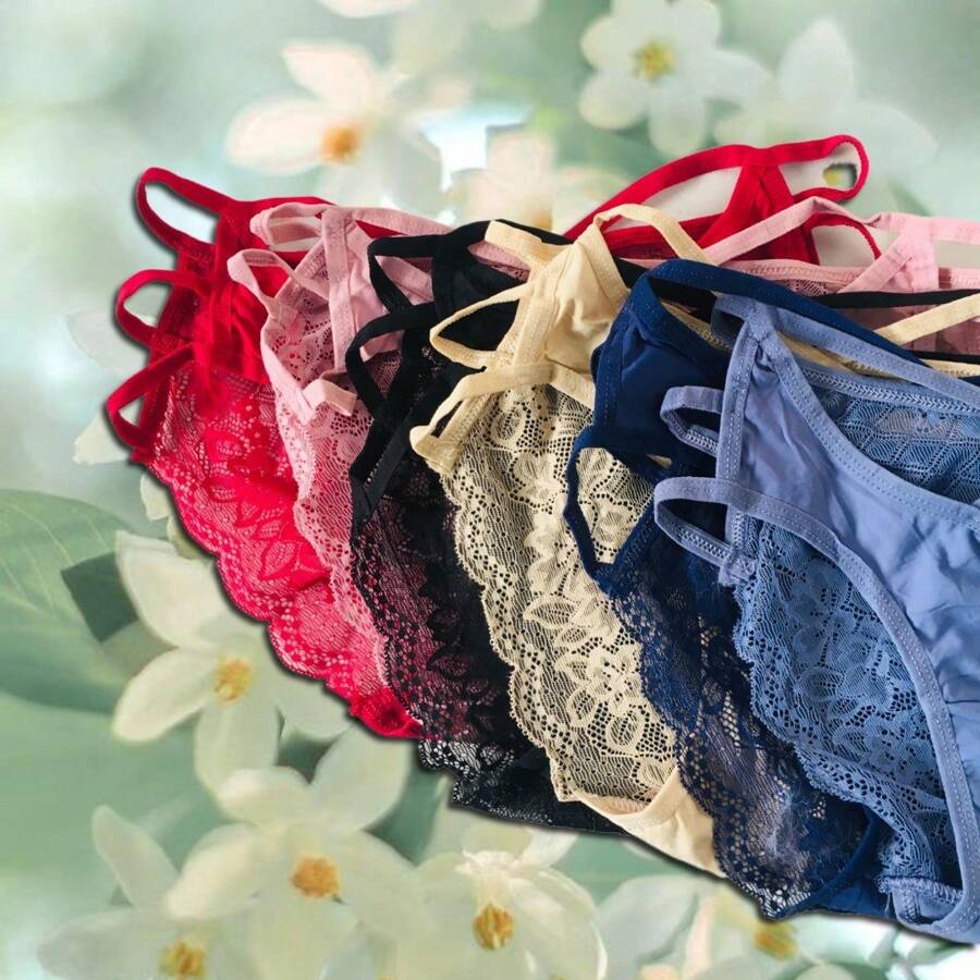 Calzones para Mujer, Set de 6 Bragas sexys y coquetas con encaje, y ...