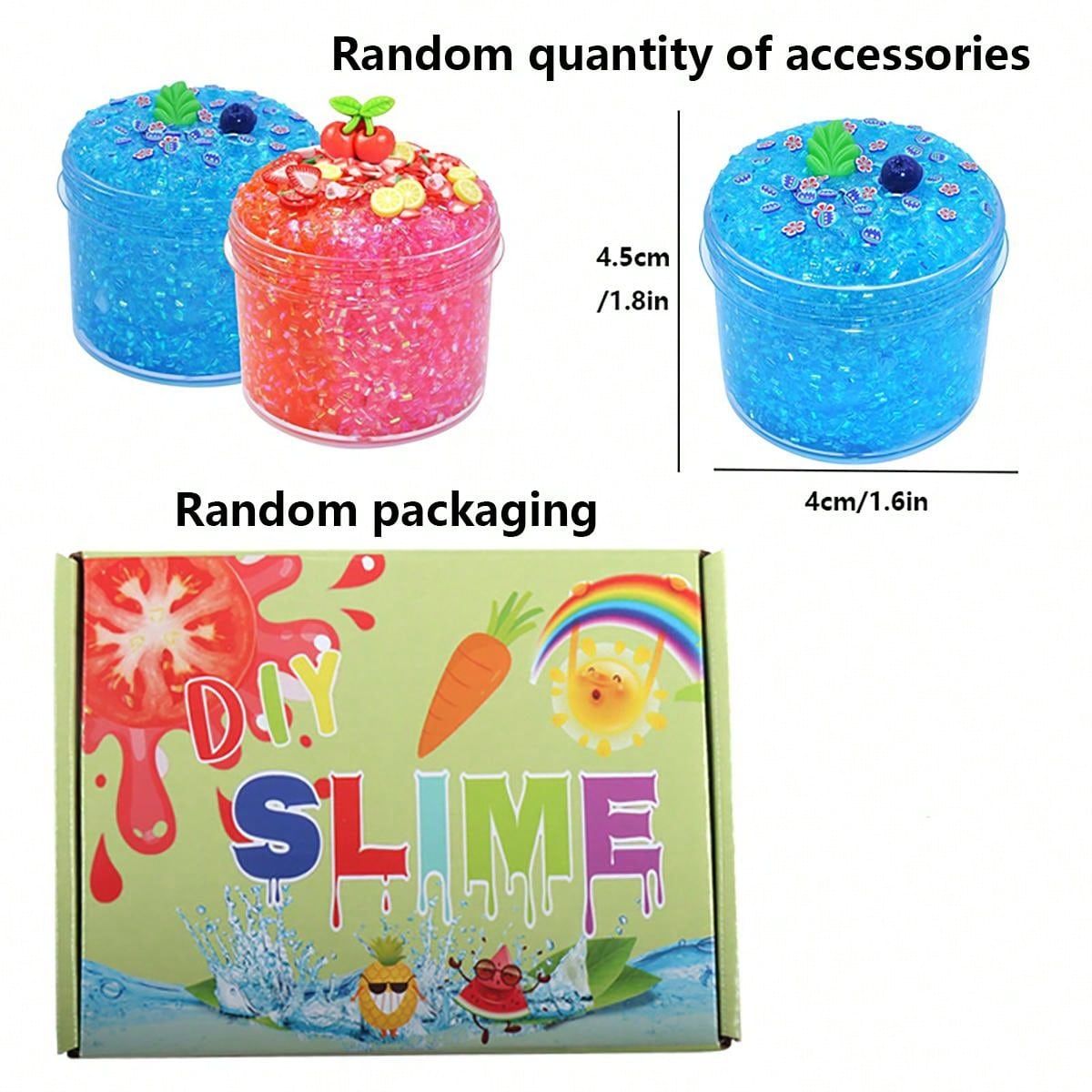 Slime parfumée aux fruits, Slime en cristal Transparent, jouet anti ...