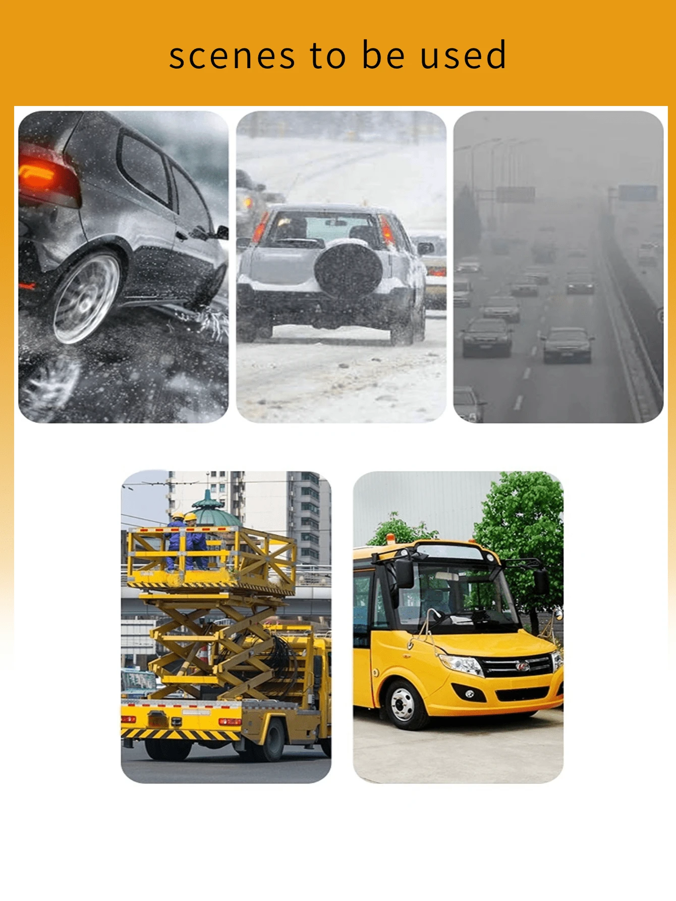 1pc Yellow & White 72 LED Car Strong Magnetic High Frequency Flashing ...