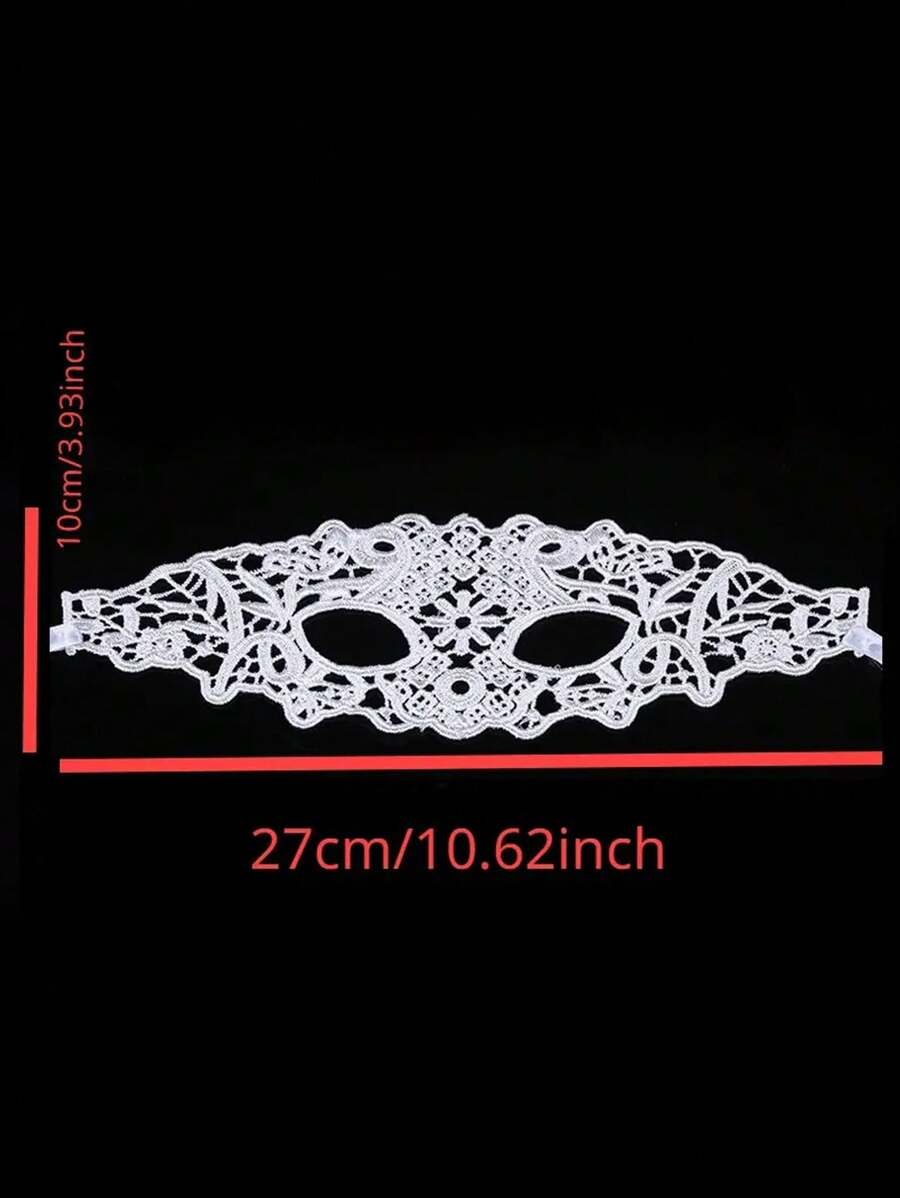 White Lace Mask Soft Skin-friendly Masquerade Party Performance Women's ...