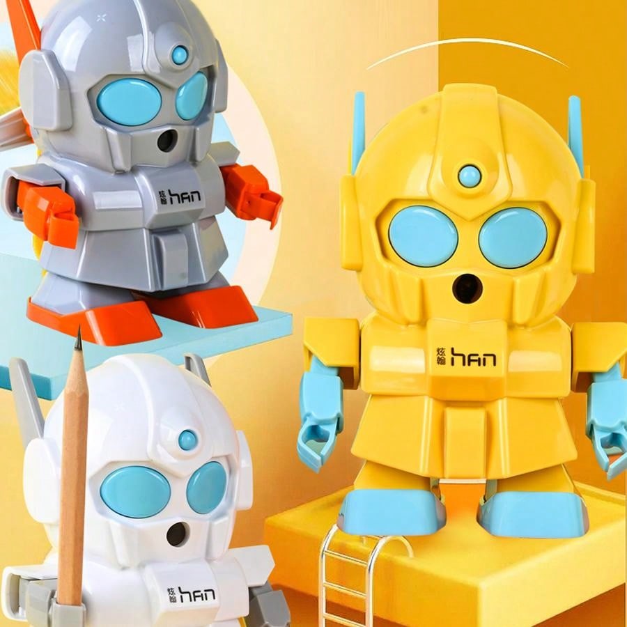 Creative Robot Shaped Pencil Sharpener, Manual Rotary Pencil Cutter ...