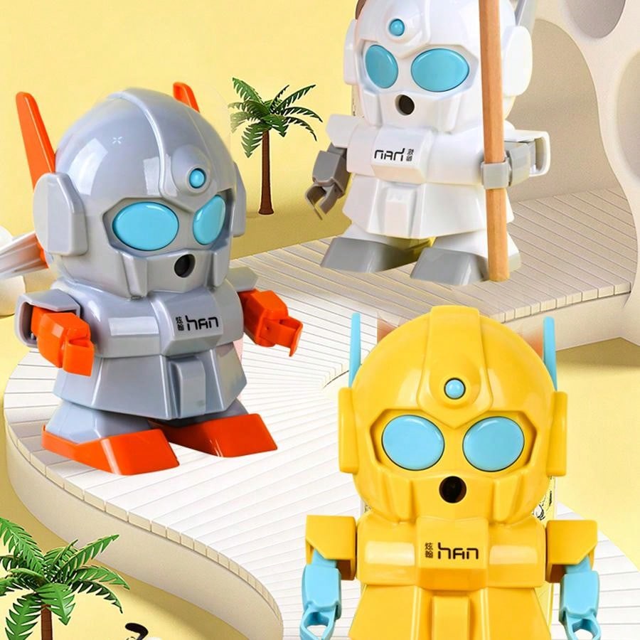 Creative Robot Shaped Pencil Sharpener, Manual Rotary Pencil Cutter ...
