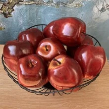 6pcs Realistic Snake Fruit & Artificial Apple Fruit Shaped Decoration ...