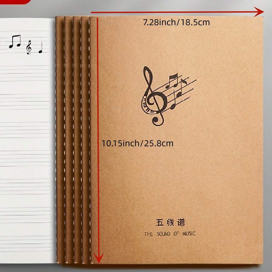 Music Score Book With Wide Spacing Staves For Beginner With 40 Pages ...