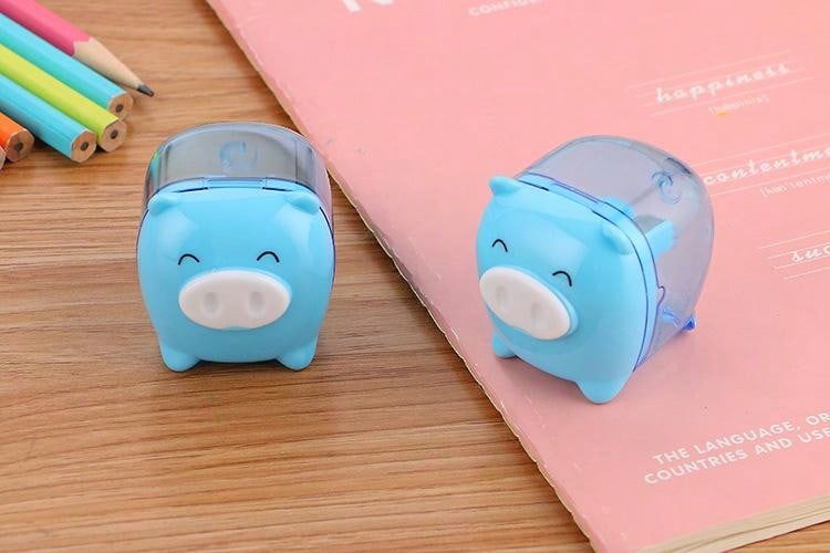 2pcs Mixed-color Cute Pencil Sharpeners, Creative Mini Pig Shaped ...