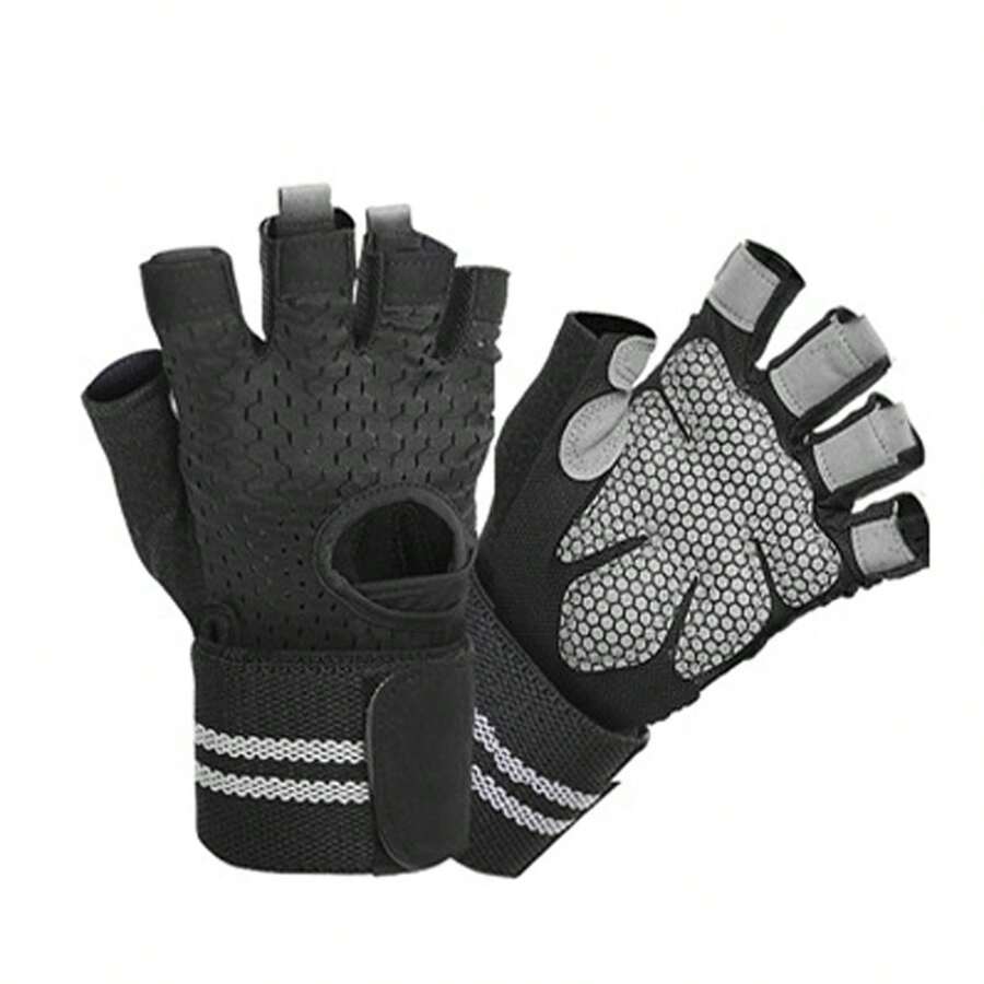 Breathable Weight Lifting Gloves: Fingerless Workout Gym Gloves with ...