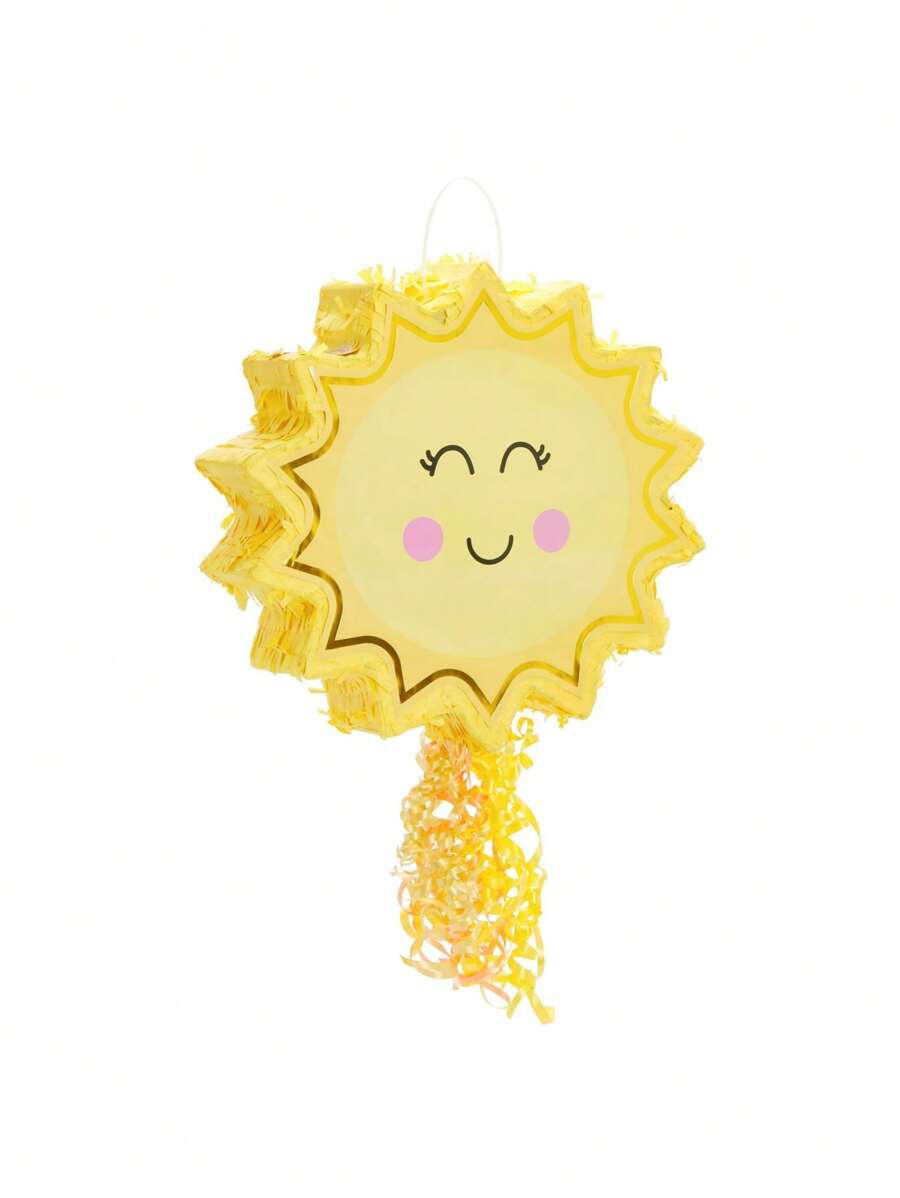 Pull String Sun Pinata For Sunshine Party Decorations, Table ...