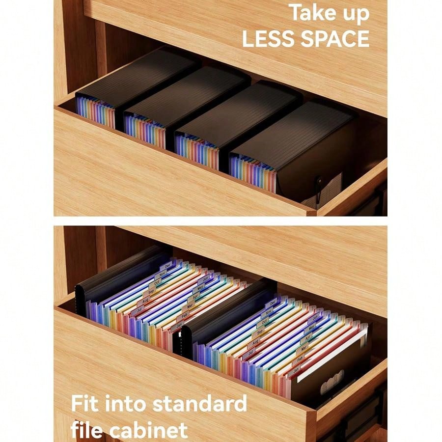 Accordion File Folder, 13 Pockets Expandable File Organizer, Portable ...