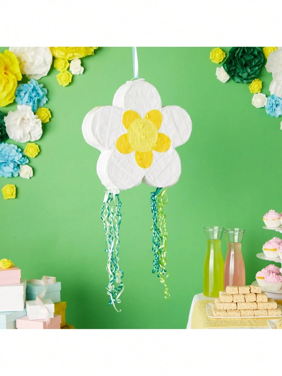 Pull String Daisy Pinata For Spring Flower Birthday Party Decorations ...