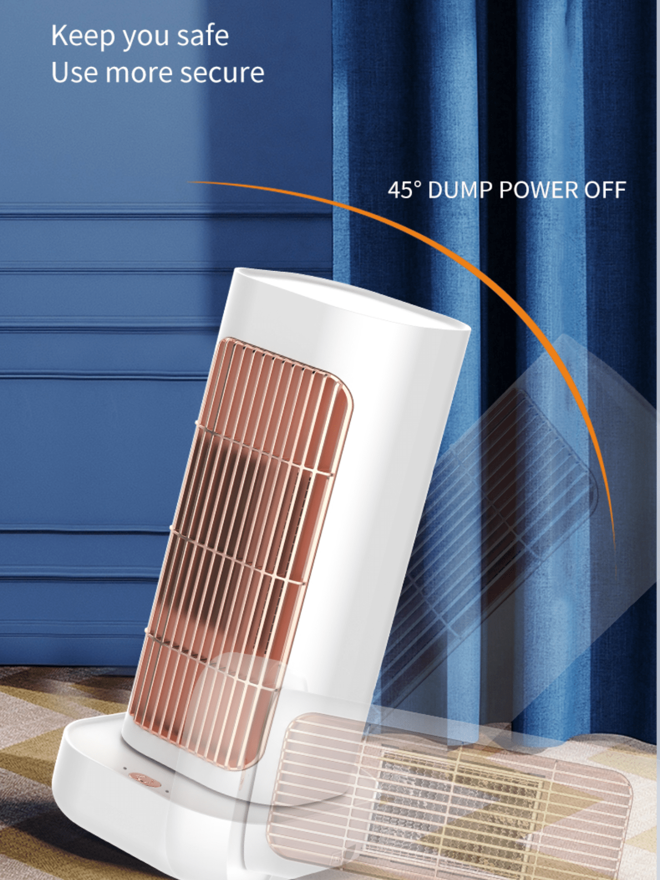 PTC Ceramic Space Heater, 1300W Portable Electric Space Heater For ...