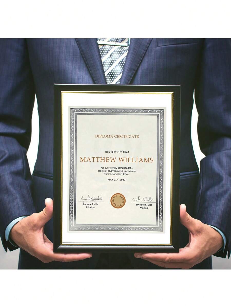 50-Sheets Blank Printable Certificate Paper with Silver Foil Border ...