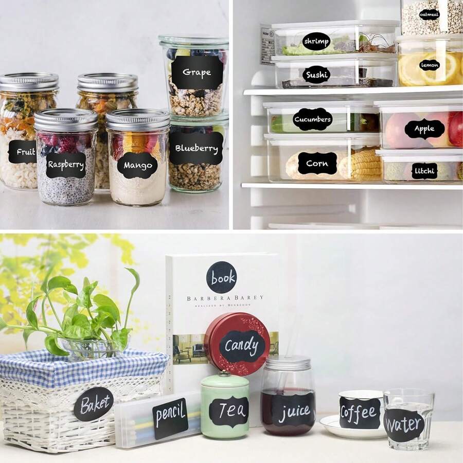 30 Labels Chalkboard Labels For Organizing, Chalkboard Stickers , Chalk ...