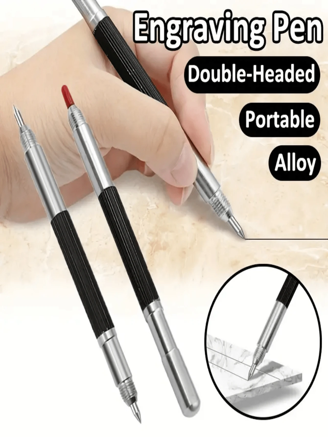 Glass Double Ended Scribing Pen Ceramic Tile Metal Marker Iron Engraving Scribing Pen Shein Uk