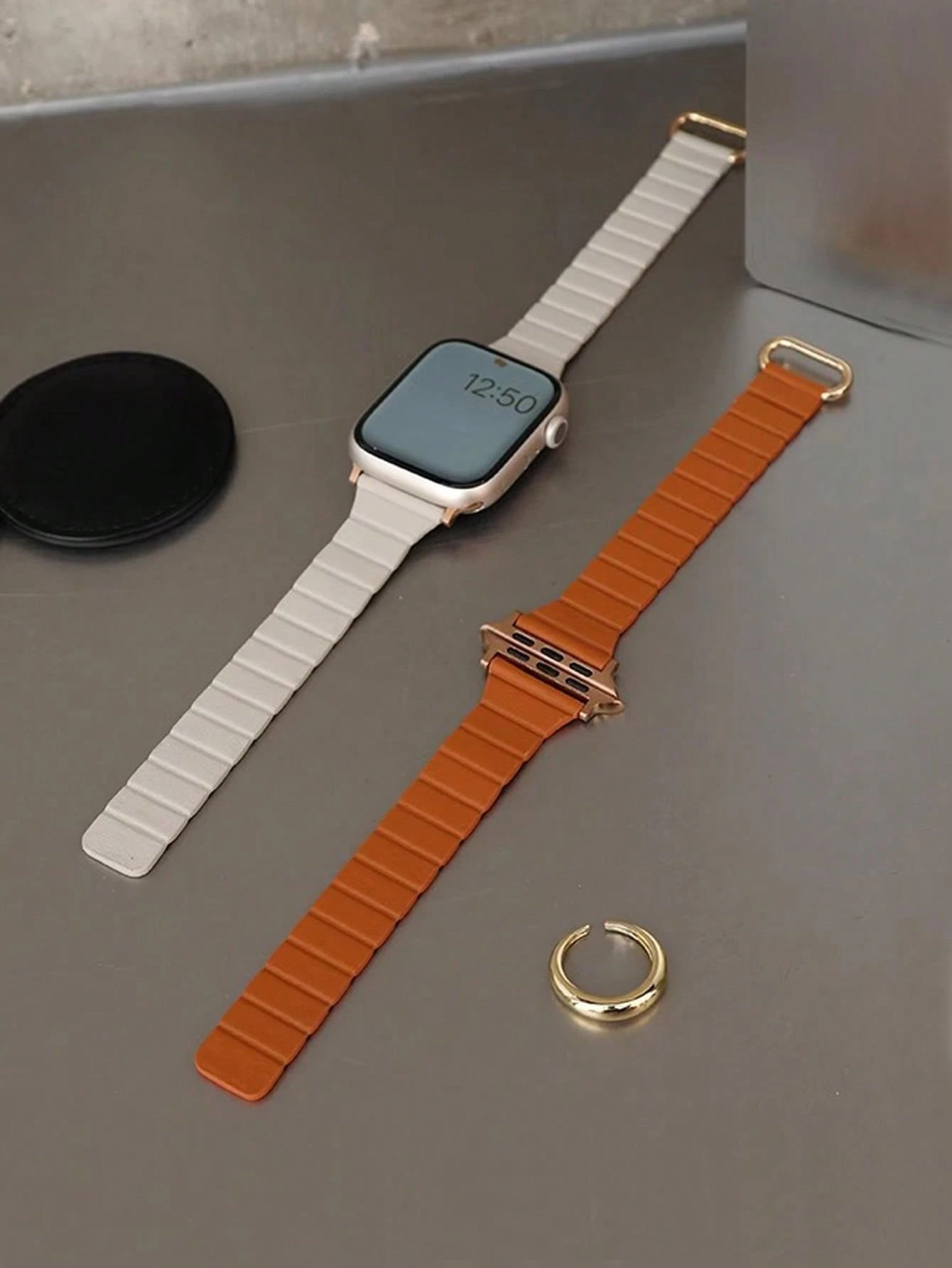 1 szt. Damski pasek do zegarka z pomarańczową klamrą magnetyczną, kompatybilny z paskiem do ...