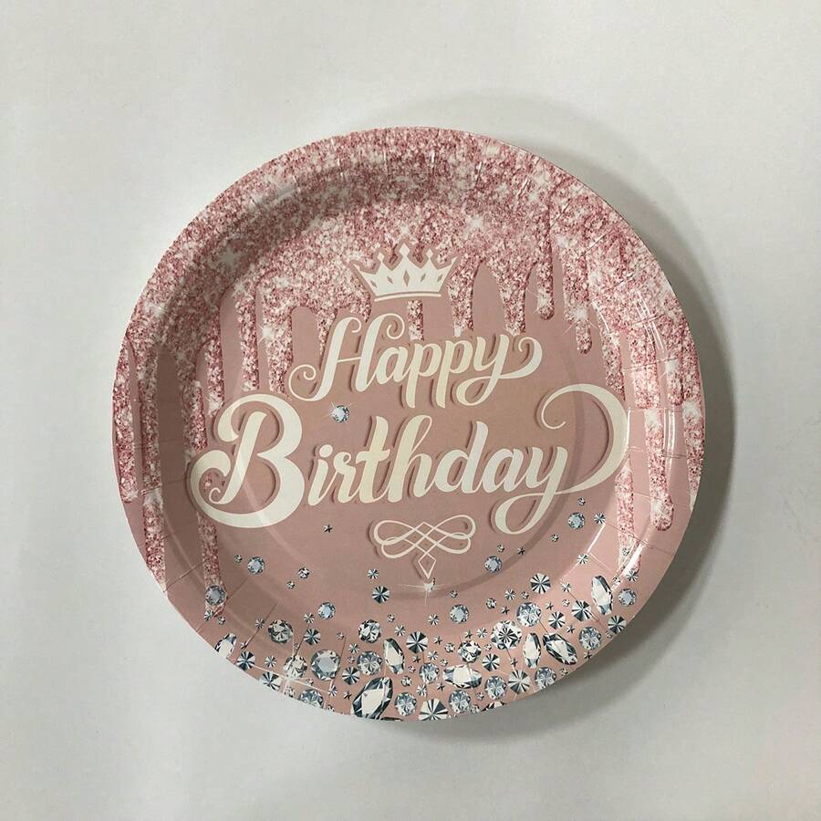 Diamond Collection 9-Inch Paper Plates, Pink Diamond | SHEIN USA