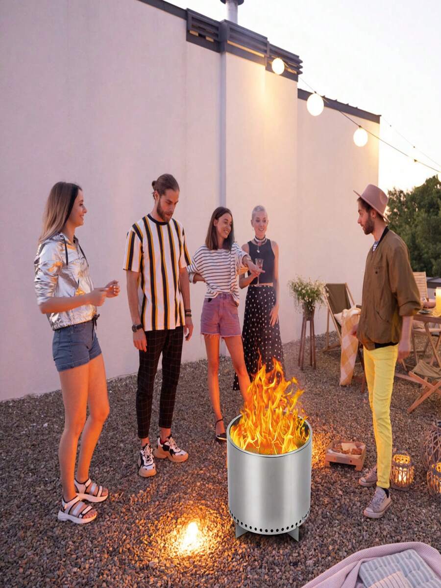 Smokeless Fire with Air Switch 20.5" Outdoor Fire Pits Portable Fire ...