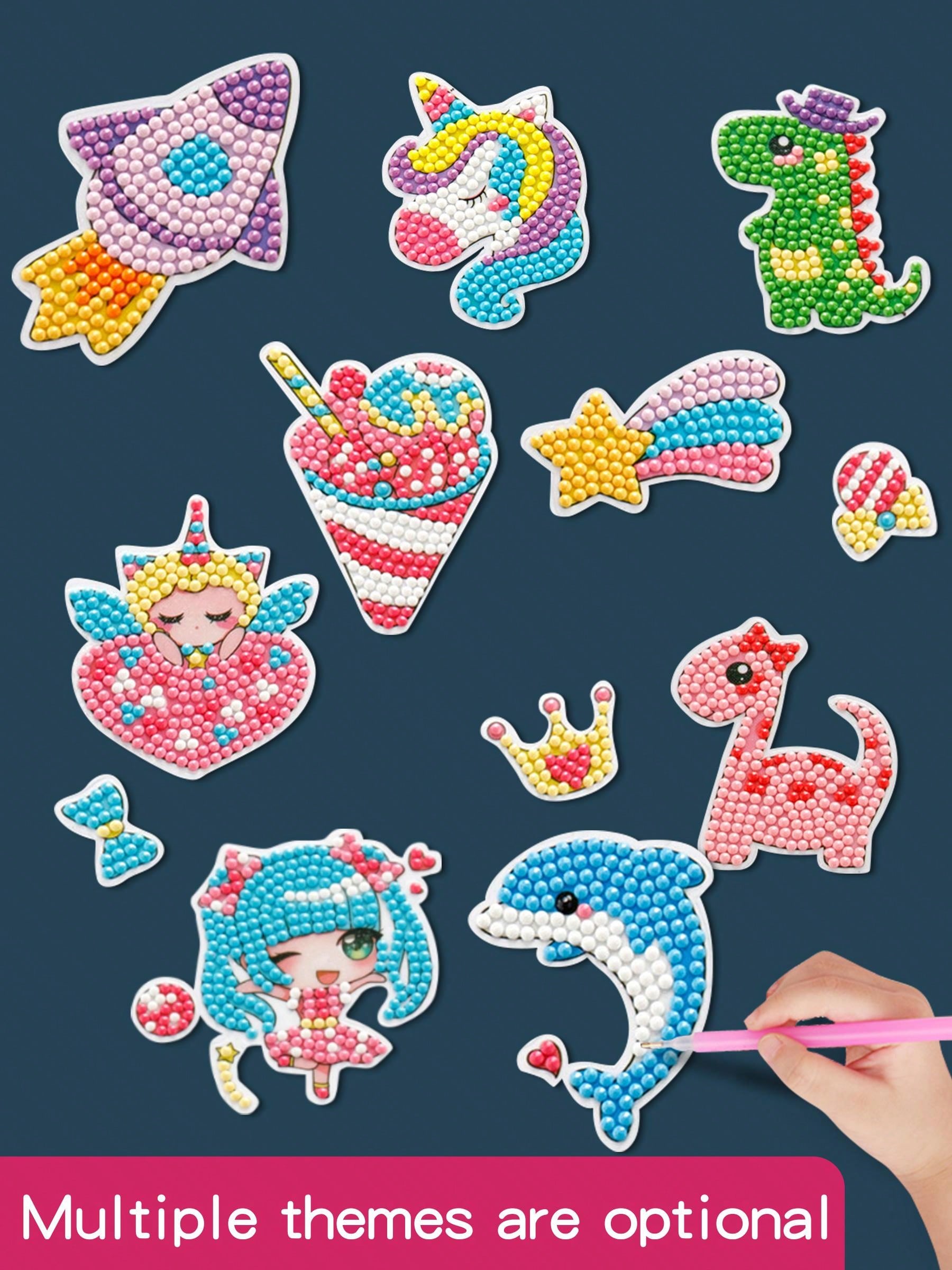 1 Caja Pegatinas De Pintura De Diamante (15 Diseños Aleatorios Por Caja ...