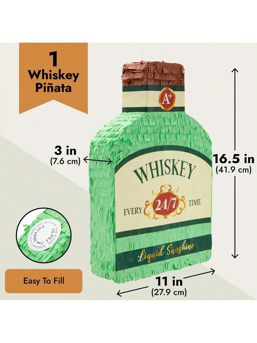 Whisky Bottle Pinata For Bachelor Party Decorations, 21st Birthday ...