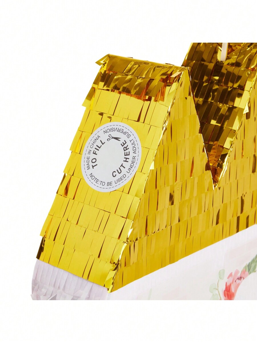 Small Floral Castle Pull String Pinata For Princess Birthday Party ...