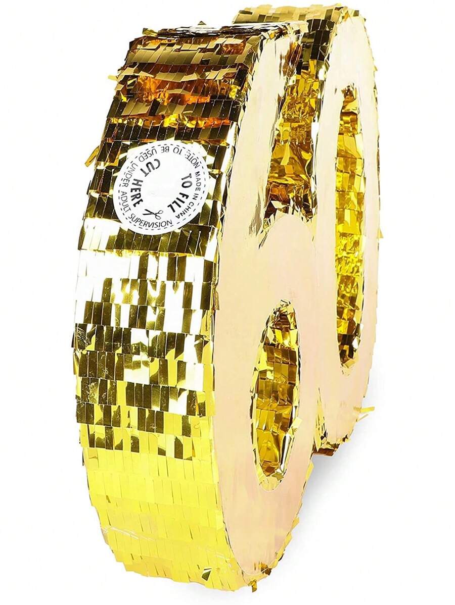 60th Gold Foil Pinata Number For Birthday And 60 Year Diamond ...