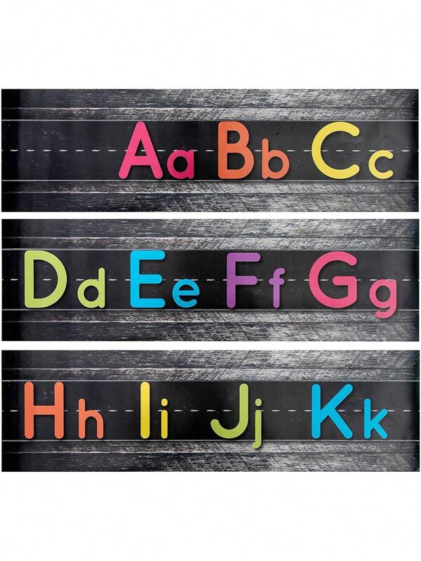 Alphabet Letter Bulletin Board Strips, Classroom Decorations (21 x 6 In ...