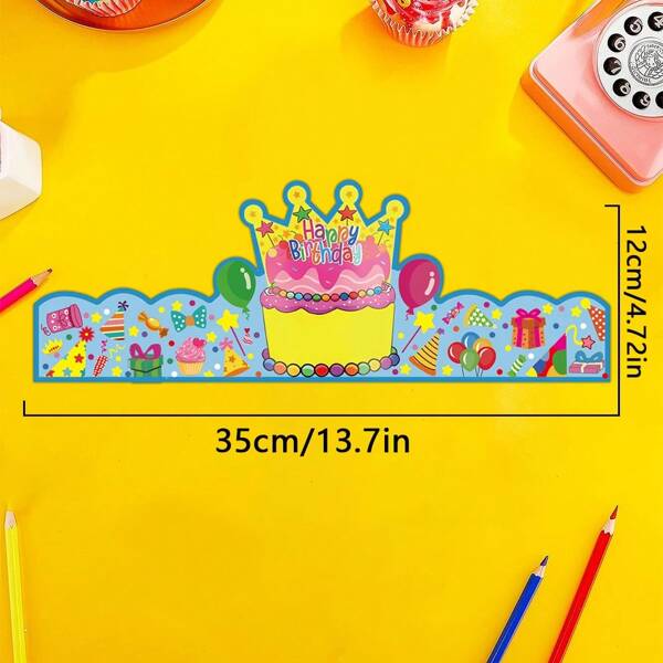 15 Pack 13.8 Inches/35CM Birthday Crowns Party Hats for Kids Classroom ...