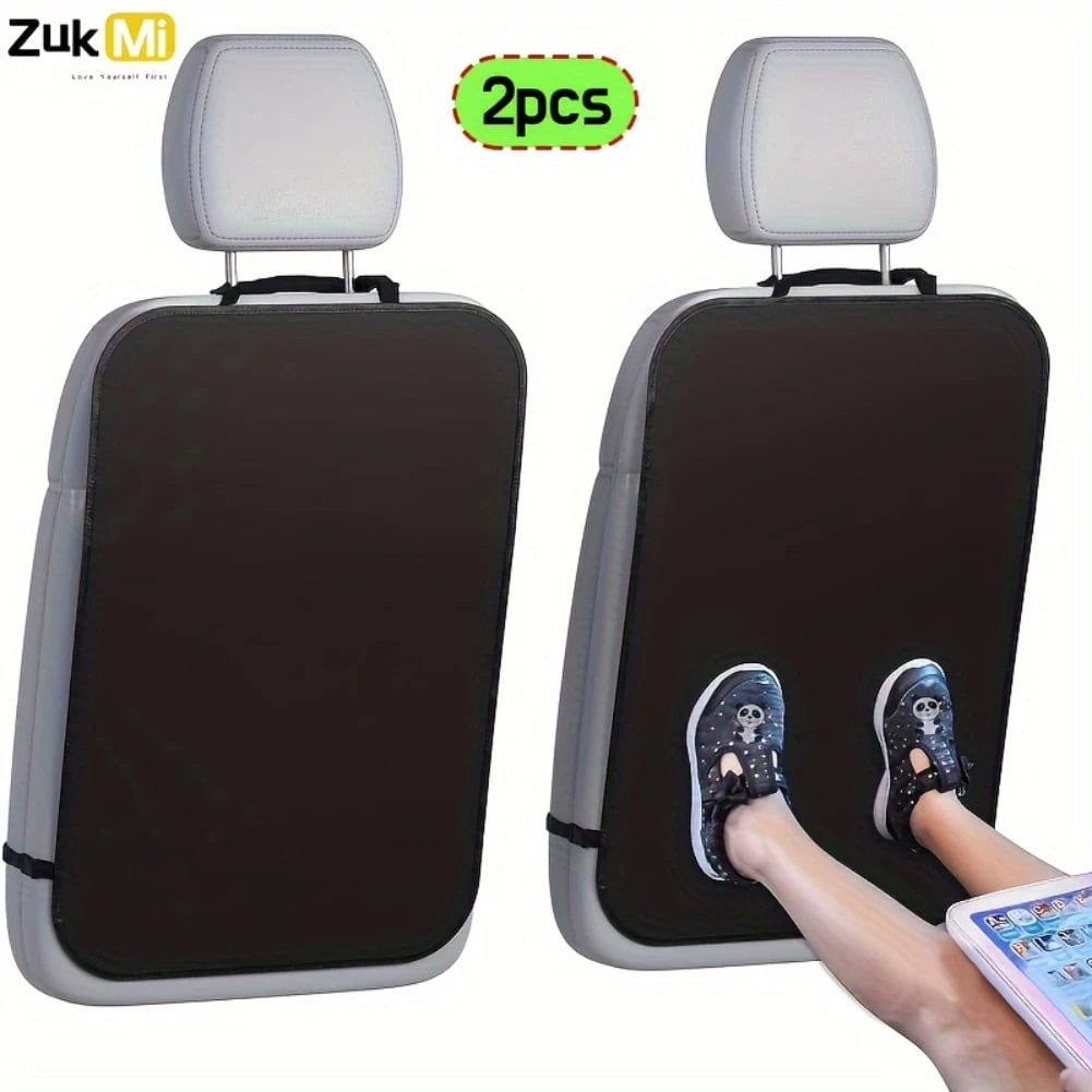 2 Pack Auto Seat Back Kick Protectors, Large Kick Mats For Car ...