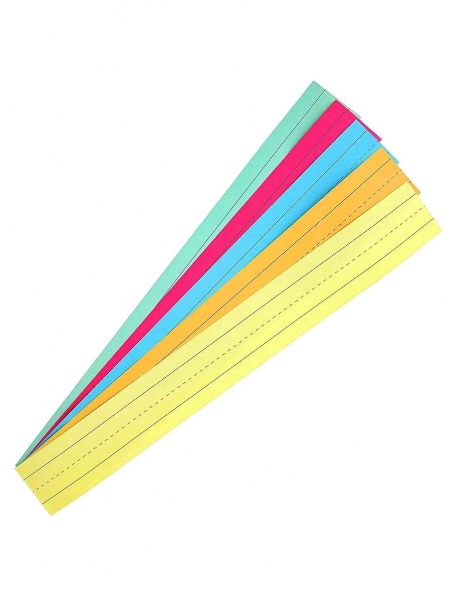 100 Pack Colored Sentence Strips For Teacher Supplies, Classroom ...