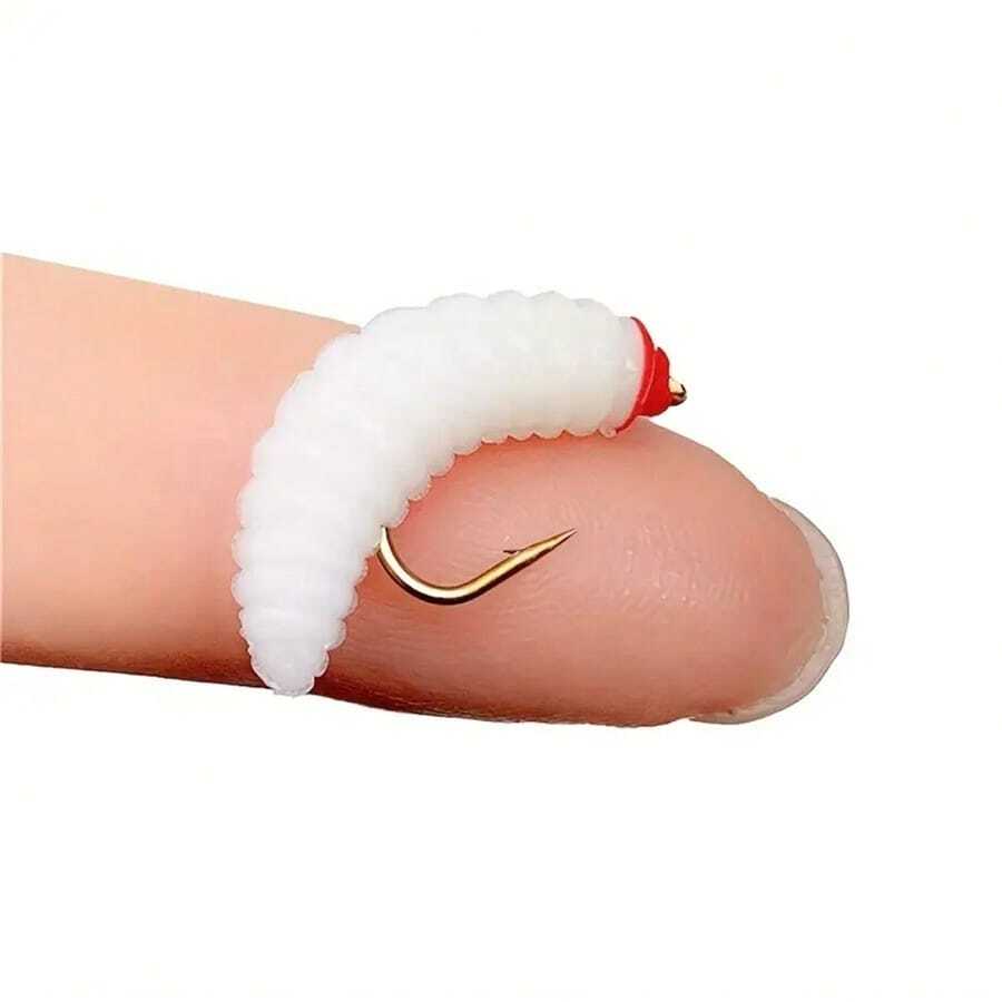 30pcs/boxed , Maggot Fly Fishing Bait, Wet Trout Worm Bait For Trout ...