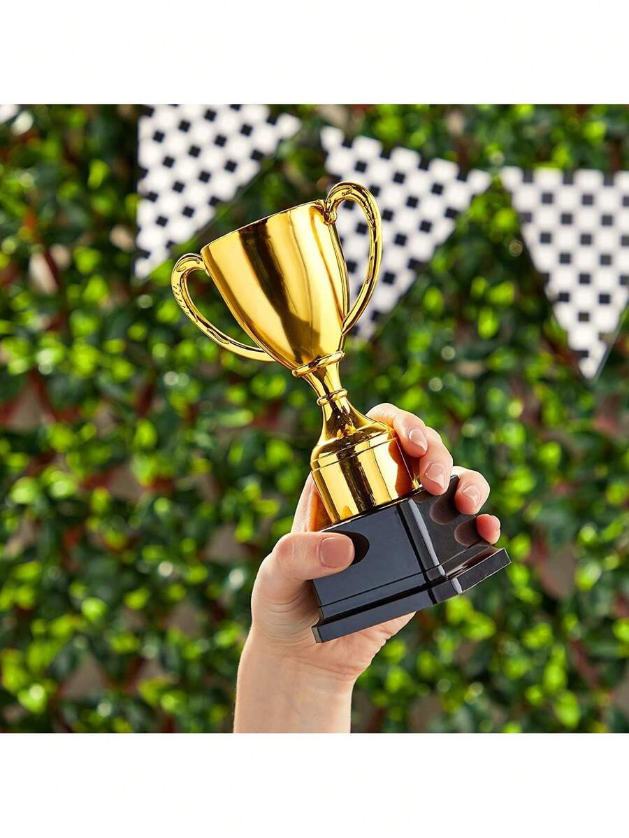 3 Pack 7 Inch Gold Plastic Trophies for Kids, Award Trophy Cup Set for ...