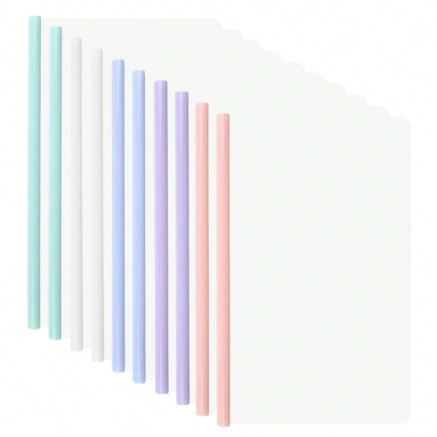 10 Pcs Clear A4 Report Covers, Slide Binder File Folder with Sliding ...