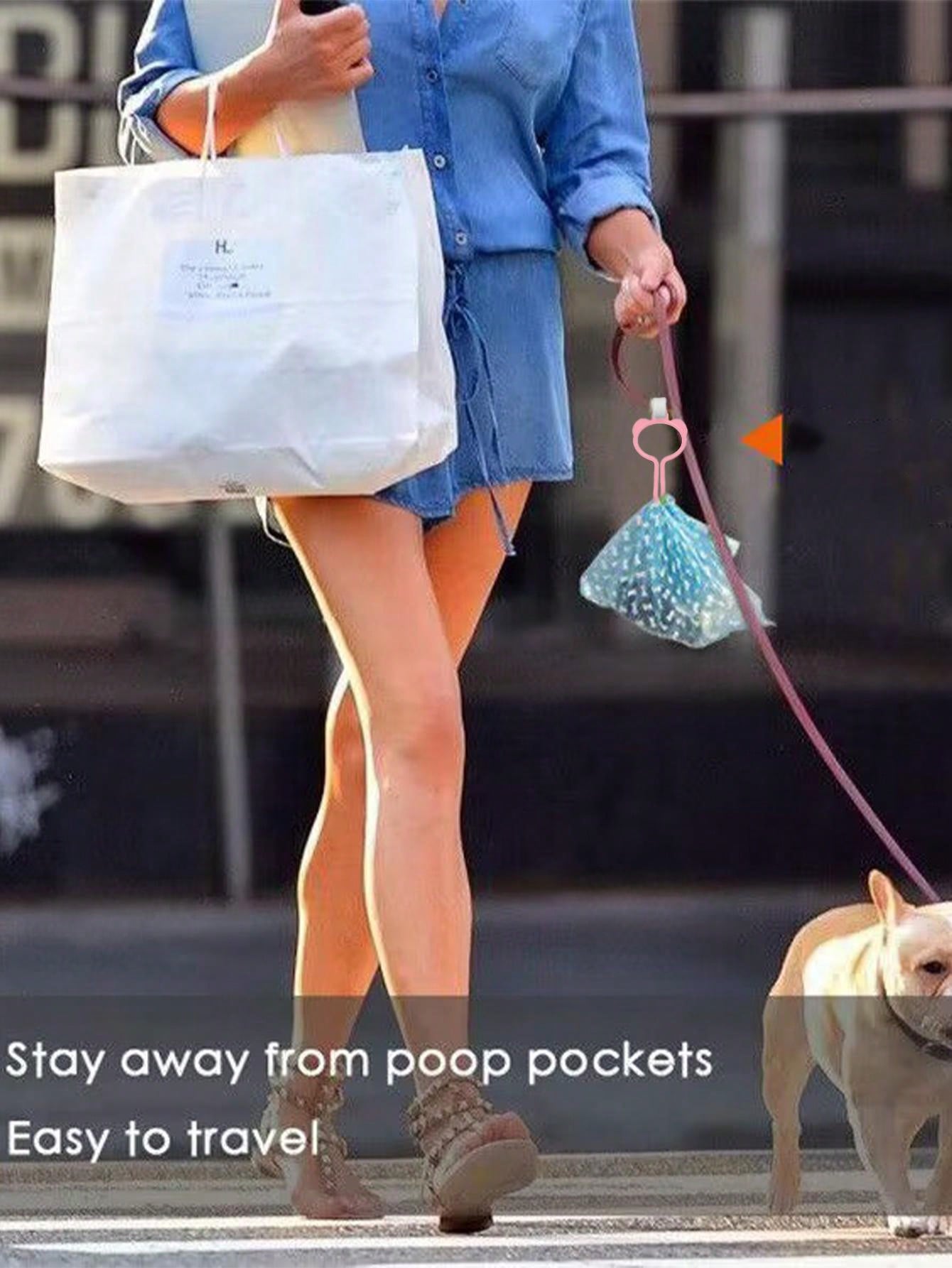 1pc Hands-Free Poop Bag Carrier, Makes Walking And Hiking With Dog ...