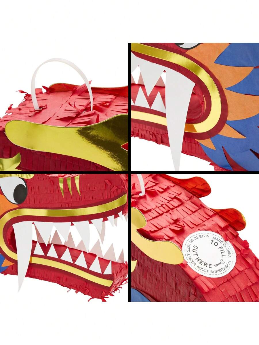 Dragon Pinata - Chinese Dragon Head, Dragon Birthday Party Supplies ...